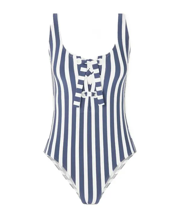 ERES Samba Striped One-piece Swimsuit - Blue