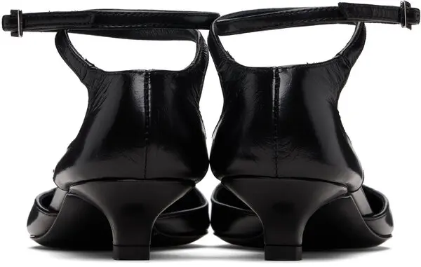 TOTEME Leather Kitten Heels With Ankle Strap