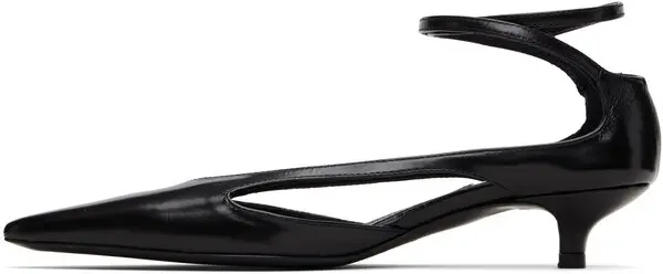 TOTEME Leather Kitten Heels With Ankle Strap
