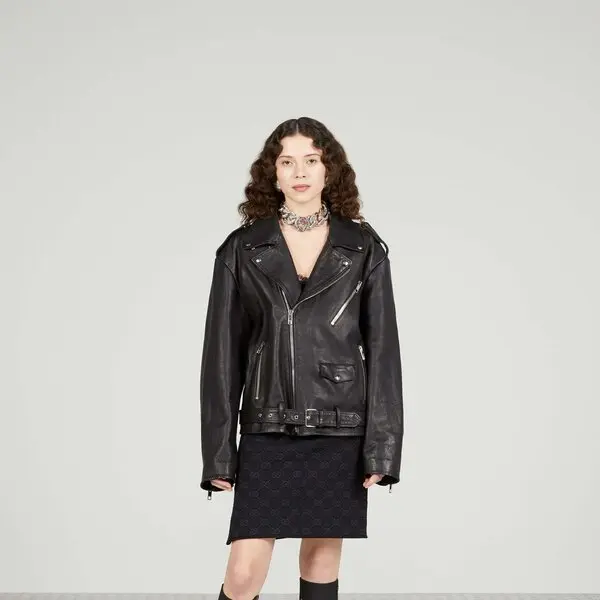 Gucci Leather Biker Jacket