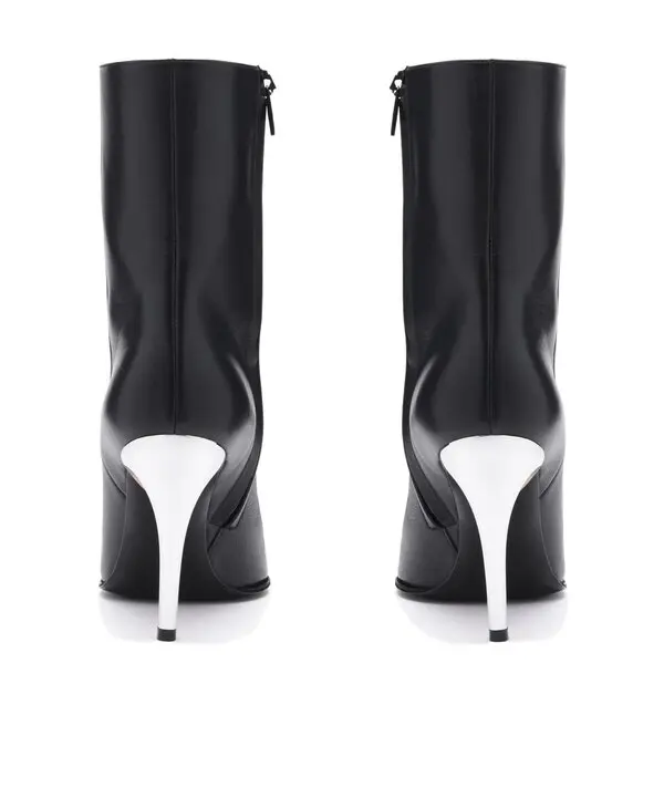 Alexander McQueen Pointed Toe Zip Up Heeled Boots