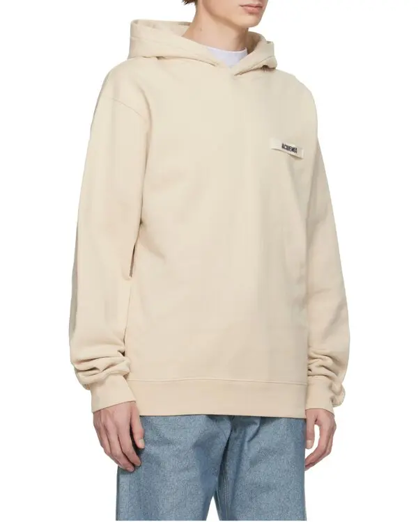 Jacquemus Logo Patch Hoodie - Light Brown