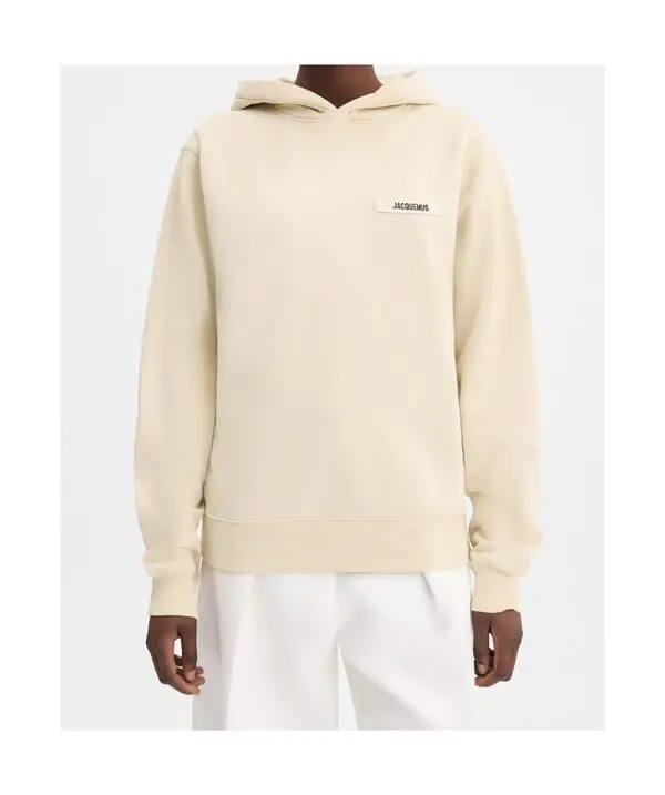 Jacquemus Logo Patch Hoodie - Light Brown