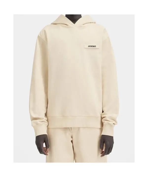 Jacquemus Logo Patch Hoodie - Light Brown