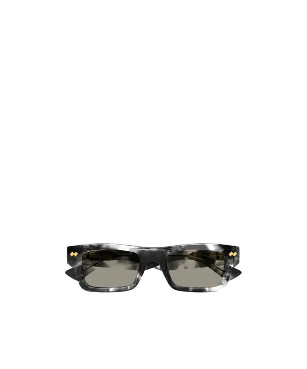 Bottega Veneta Rectangular Acetate Sunglasses - Black