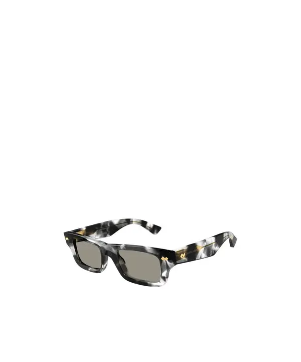 Bottega Veneta Rectangular Acetate Sunglasses - Black