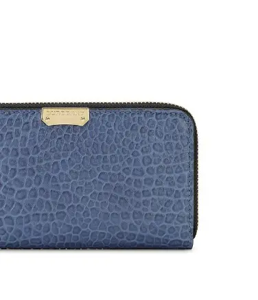 Burberry Logo Long Wallet - Blue