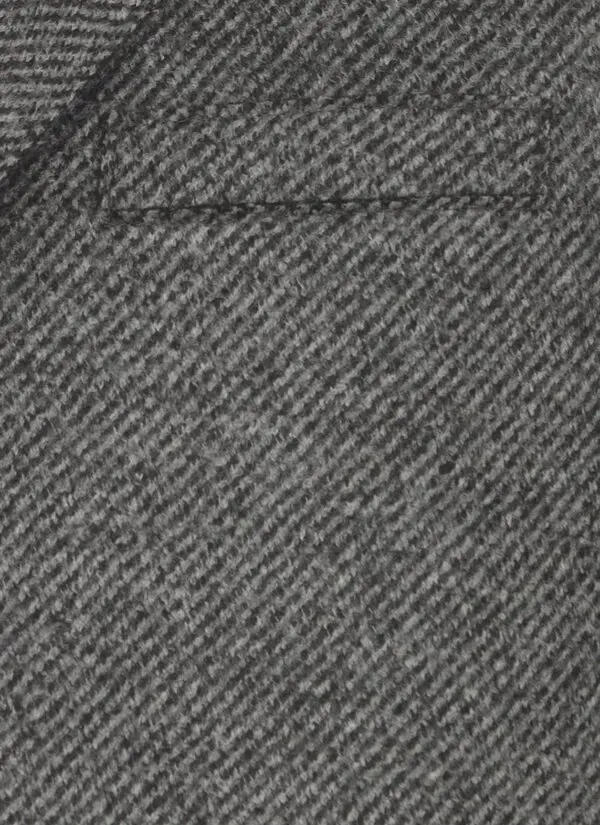 Harris Wharf London Single-breasted Herringbone Coat - Black