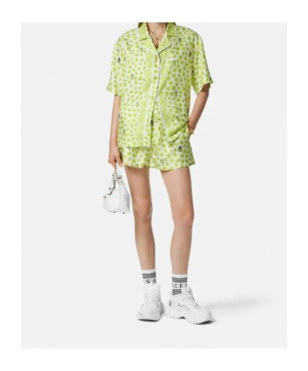 Versace Strawberry Garden Print Shorts - White