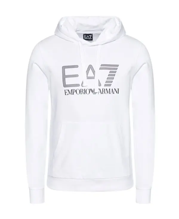 EA7 Logo Hooded Sweater - White