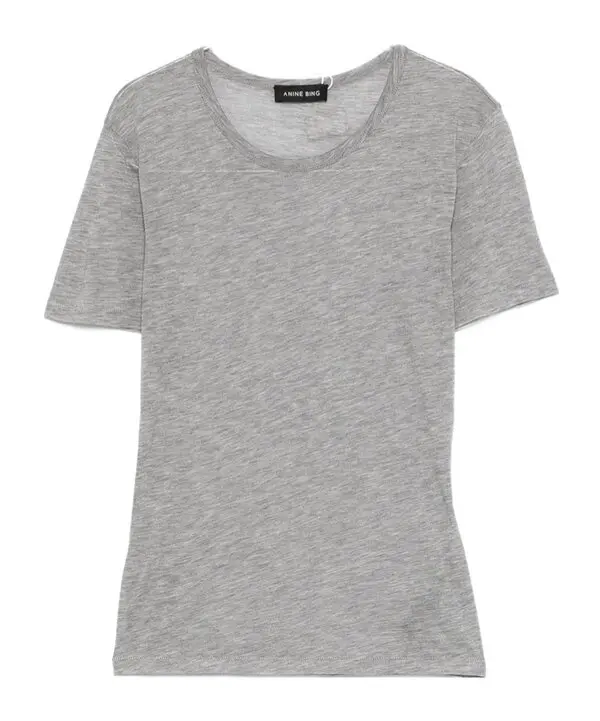 ANINE BING Round Neck Short-sleeve T-shirt - Gray