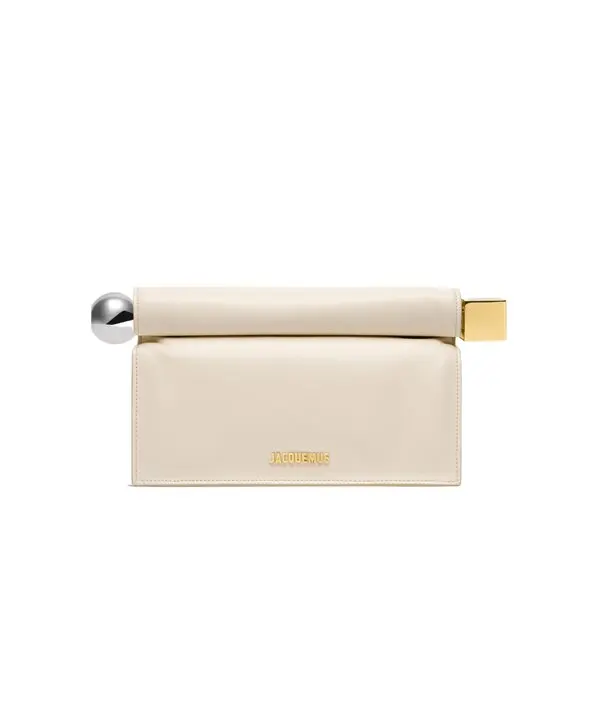 Jacquemus The Rond Carré Clutch Bag - Light Ivory