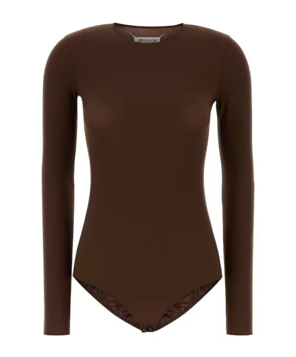 MAISON MARGIELA Four-stitch Long-sleeved Bodysuit - Brown