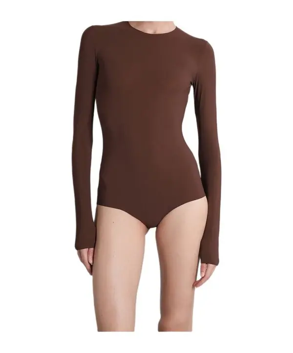 MAISON MARGIELA Four-stitch Long-sleeved Bodysuit - Brown