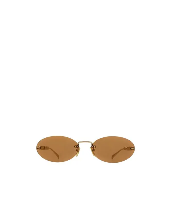Gucci Oval Frame Sunglasses - Brown