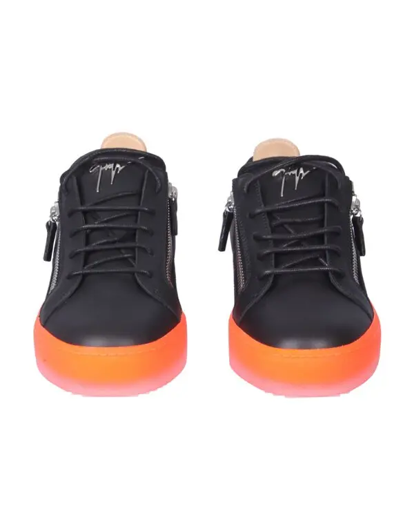 GIUSEPPE ZANOTTI Frankie Lace-up Sneakers With Side Zipper - Black