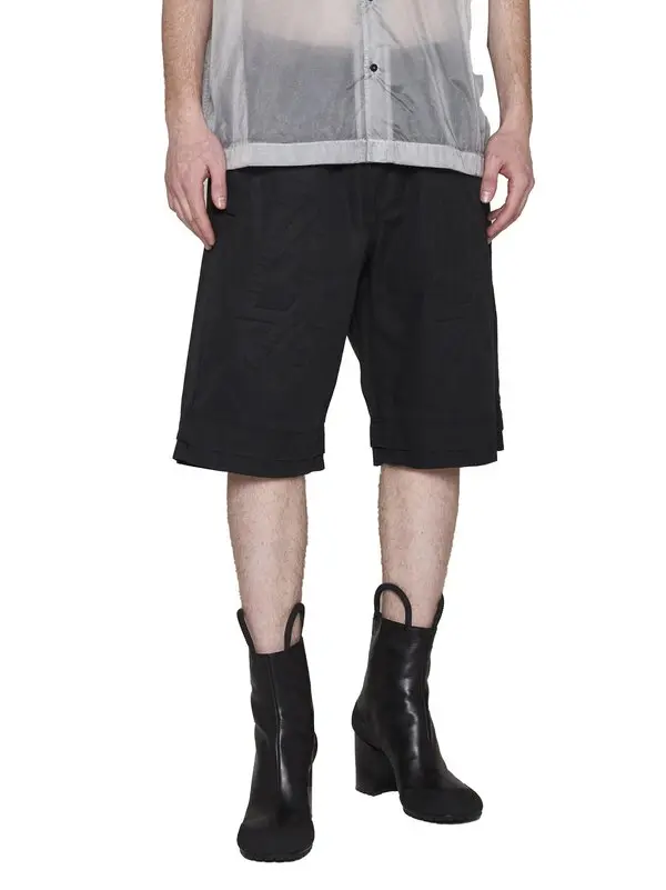 44 LABEL GROUP Embossed-logo Knee-length Shorts