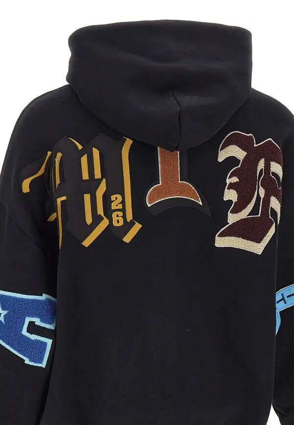 Amiri Logo Patch Zip-up Hoodie