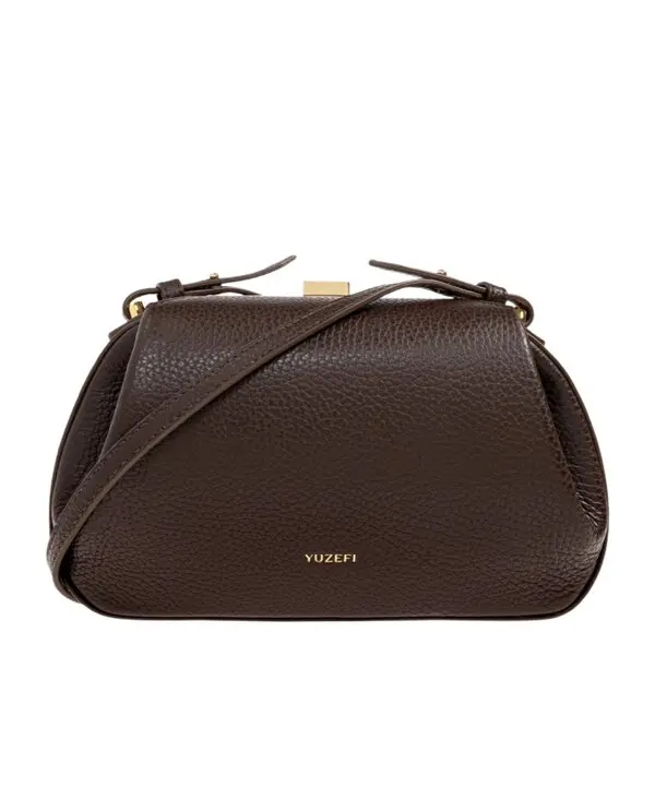 Yuzefi Leather Shoulder Bag - Black
