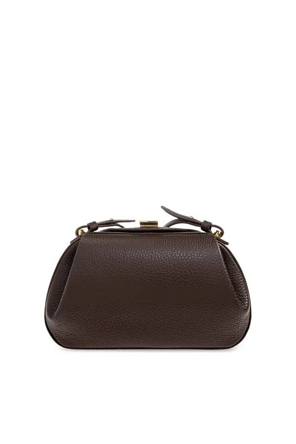Yuzefi Leather Shoulder Bag - Black