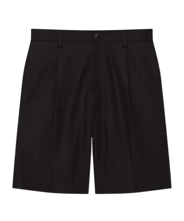 Givenchy Pleated Cotton Shorts - Black