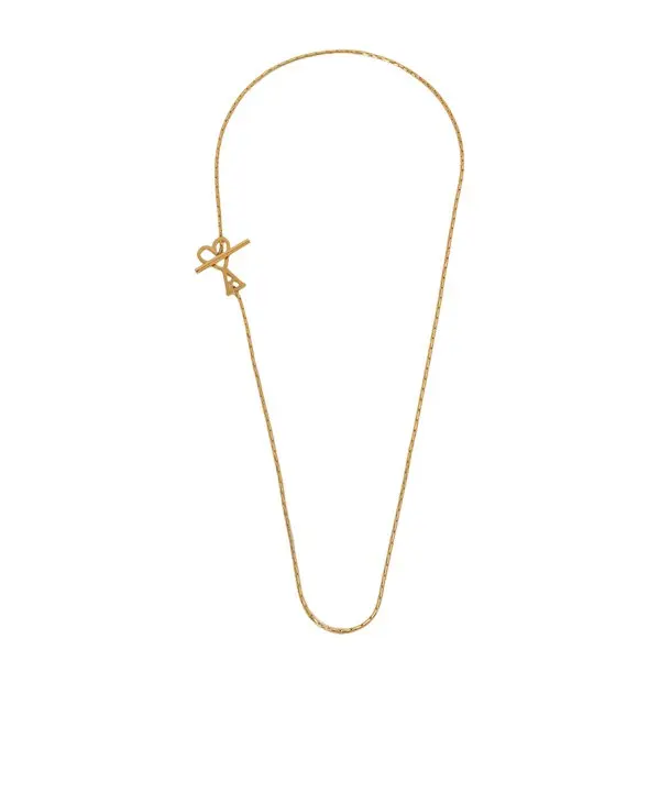 Ami De Coeur Logo Charm Necklace - Golden