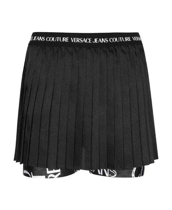 Versace Pleated High-waisted Skorts - Black