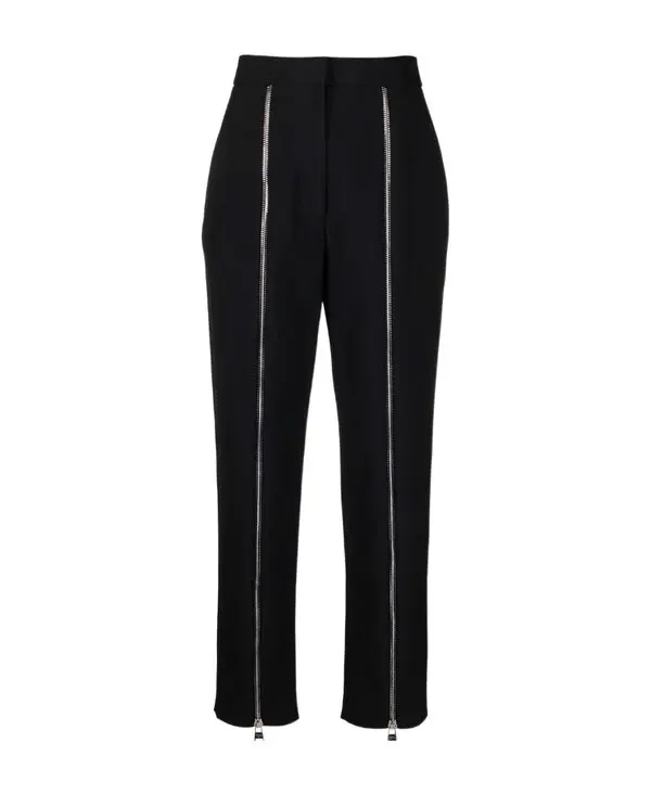 Alexander McQueen Zip Detail High-waisted Trousers