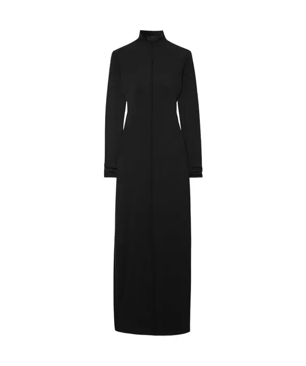 Wardrobe.NYC Long-sleeved High Neck Maxi Dress - Black