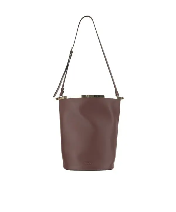 TOD'S Logo Embossed Bucket Bag - Red