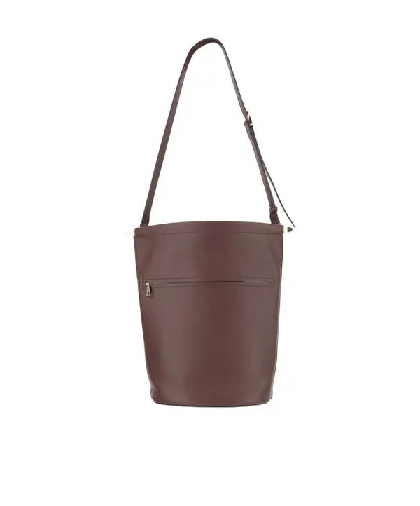TOD'S Logo Embossed Bucket Bag - Red