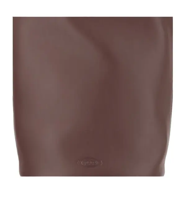 TOD'S Logo Embossed Bucket Bag - Red