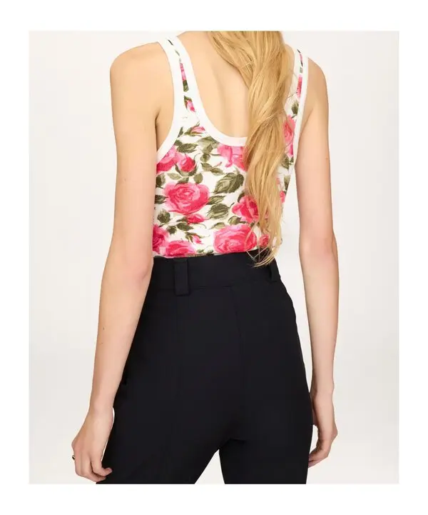 Chloé Henley Floral Print Tank Top - Multicolor
