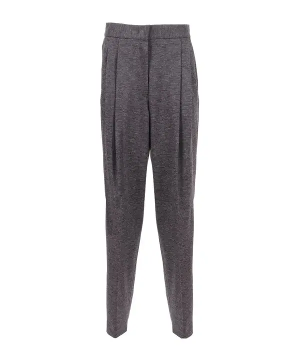 Fabiana Filippi Pleated Straight Leg Trousers - Grey