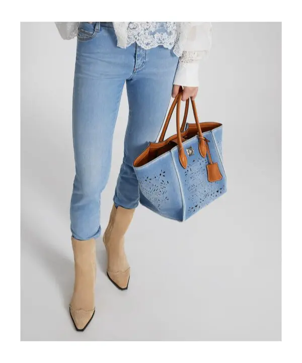 Ermanno Scervino Light Wash Faded Skinny Jeans