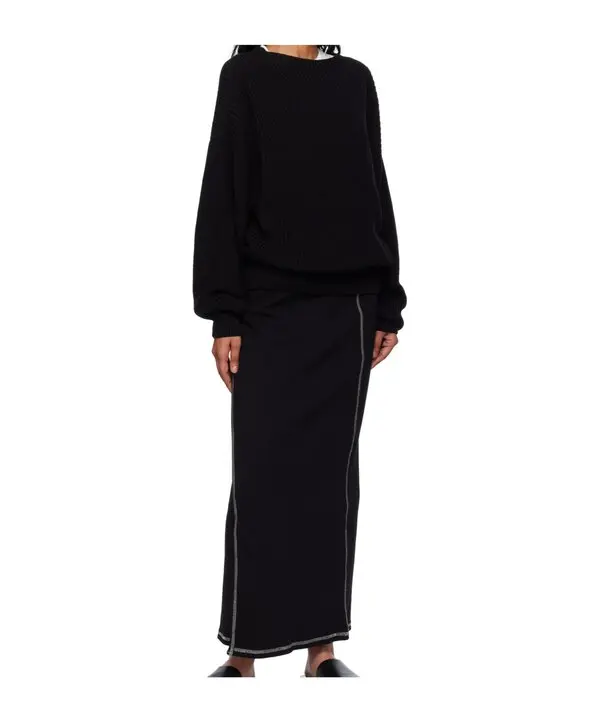 BASERANGE Brig Wrap Skirt - Black