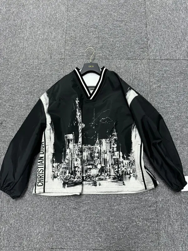 Dior Pullover Anorak With V-neck And Drawstring Hem