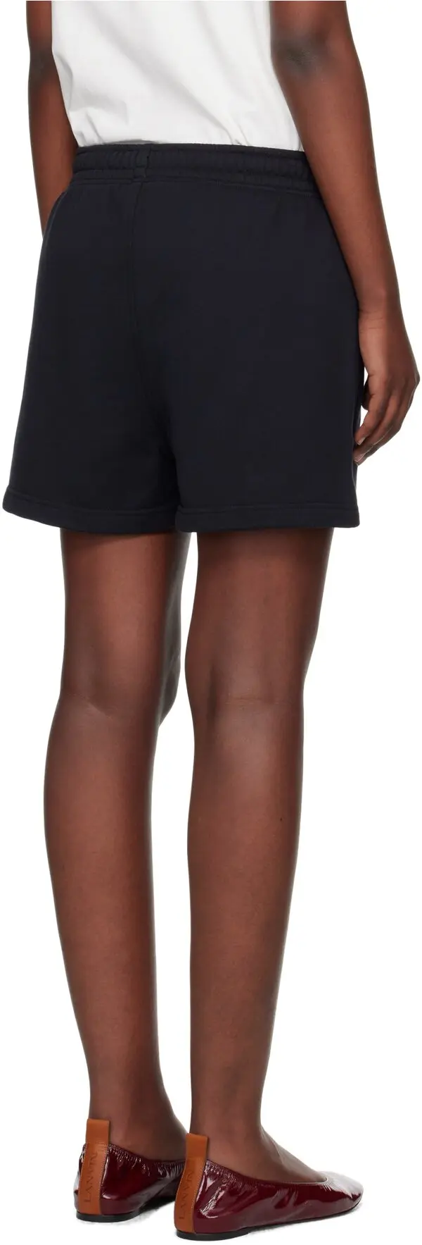 Maison Kitsuné Baby Fox-patch Drawstring Shorts - Black