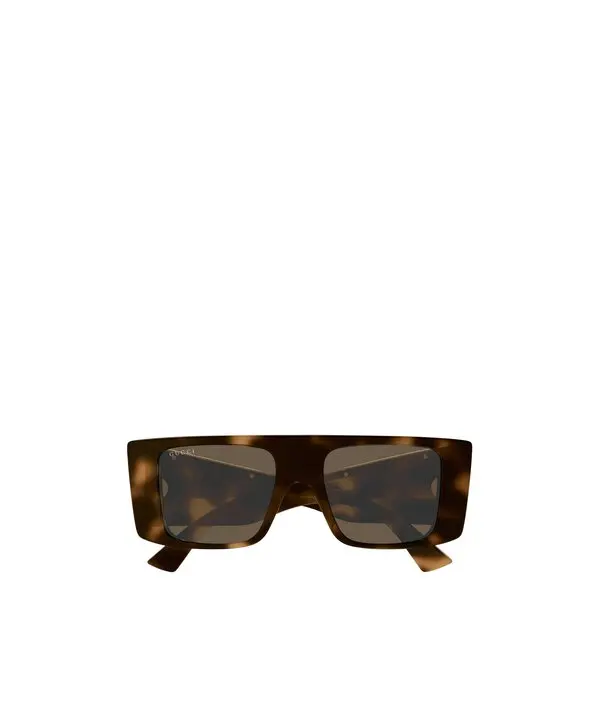 Gucci Rectangle Frame Sunglasses - Havana Brown