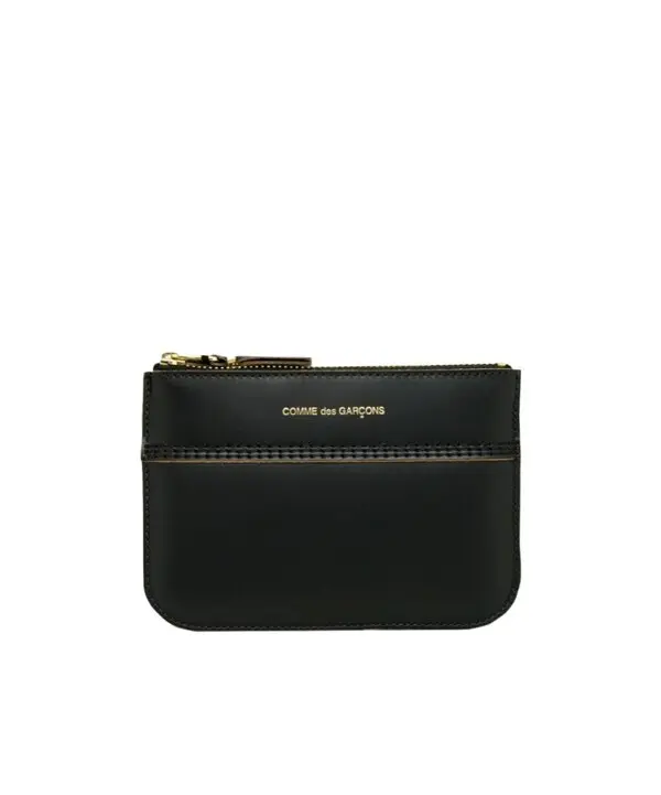 Comme Des Garçons Logo Stamp Small Pouch - Black