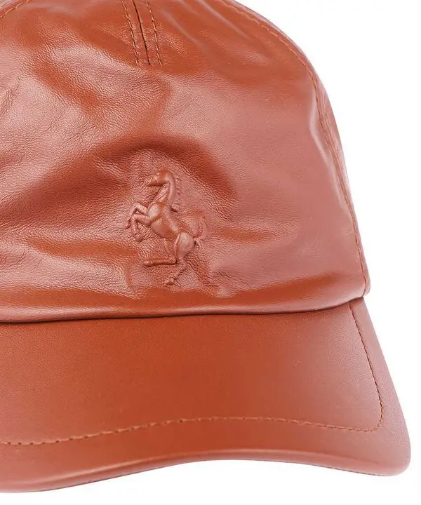 FERRARI Logo Baseball Cap - Brown