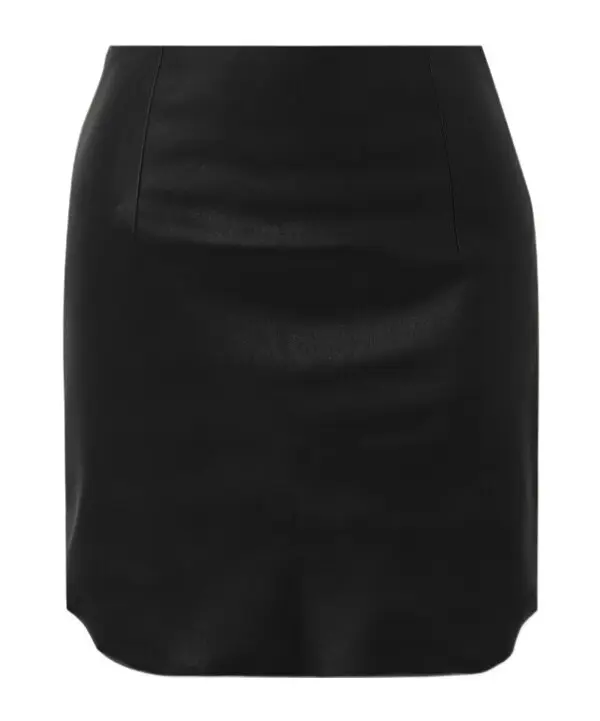 Stouls Elastic Leather Mini Skirt