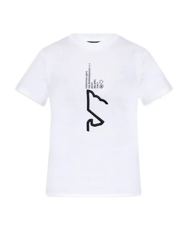 Emporio Armani Graphic Embroidery Logo Print T-shirt - White