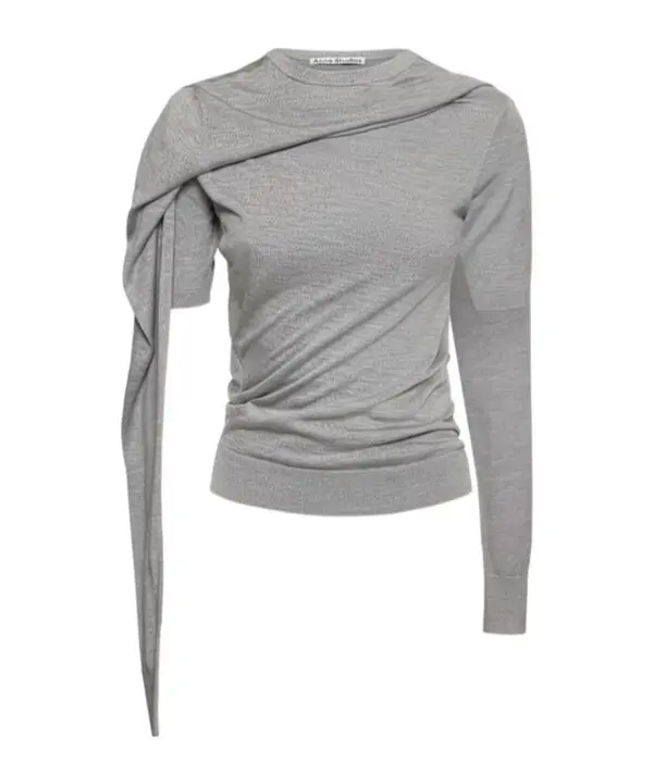 Acne Studios Asymmetrical Crew Neck Top