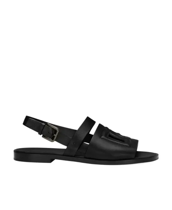 Dolce & Gabbana Dg Logo Cut-out Detailed Slides - Black