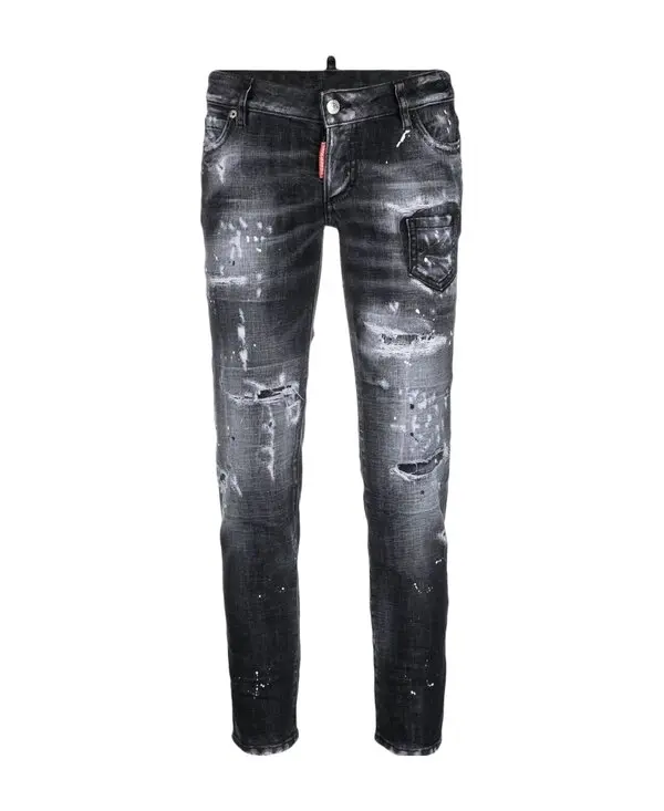 Dsquared2 Jennifer Cropped Skinny Jeans - Black