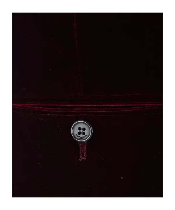 Saint Laurent Cropped Velvet Fla Pants - Red