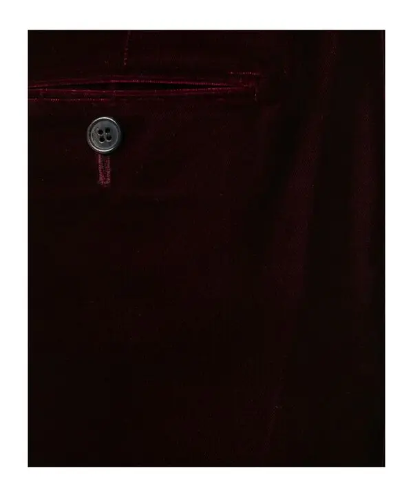 Saint Laurent Cropped Velvet Fla Pants - Red