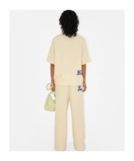 Burberry Crewneck T-shirt With Equestrian Knight Print - Nude