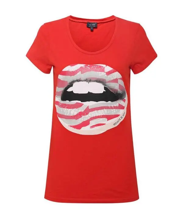 Emporio Armani Graphic Print T-shirt - Red